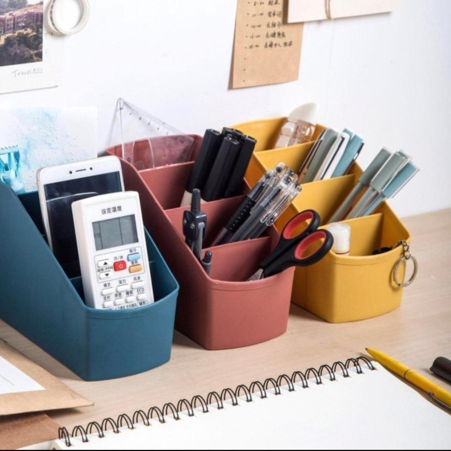 Rak Meja Alat Tulis 4 Sekat - Rak ATK (Stationery Box)