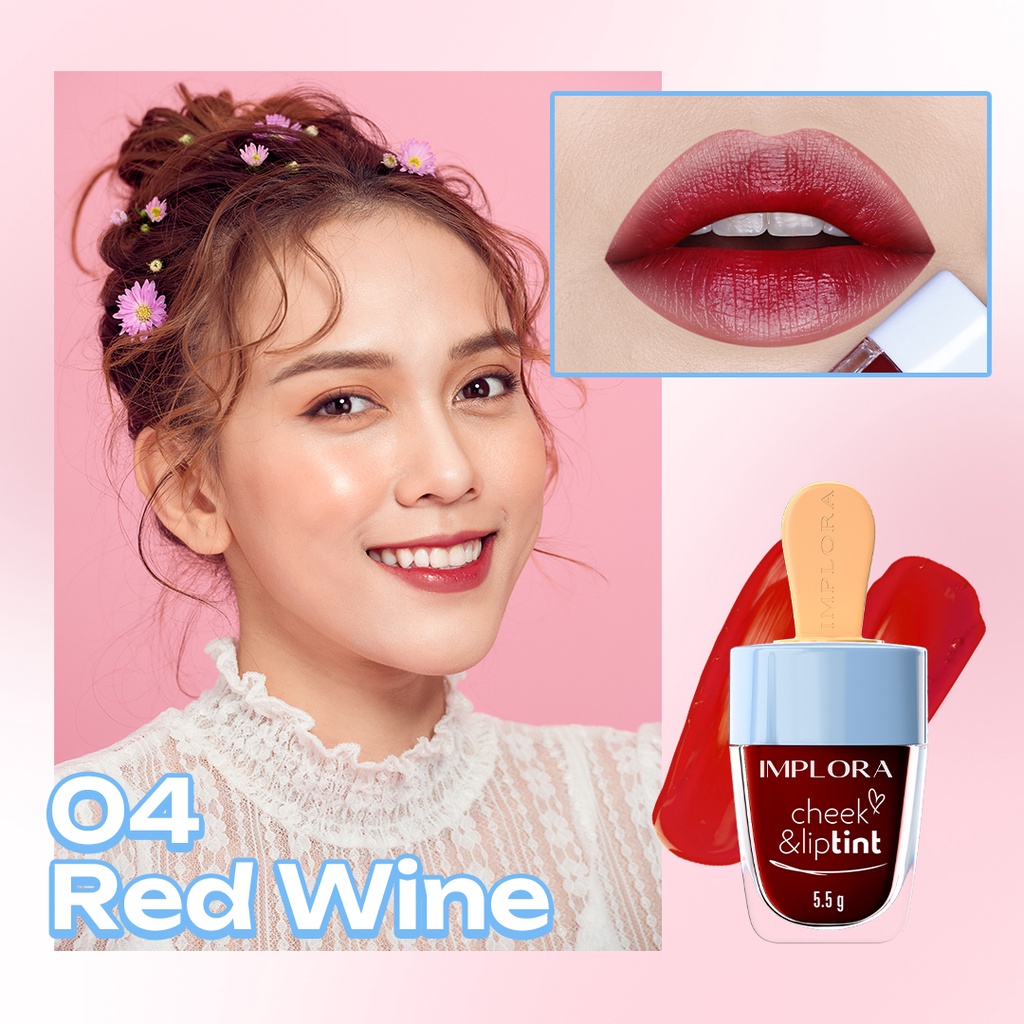 Implora Cheek & Liptint 04 Red Wine Implora Cheek & Liptint 04 Red Wine