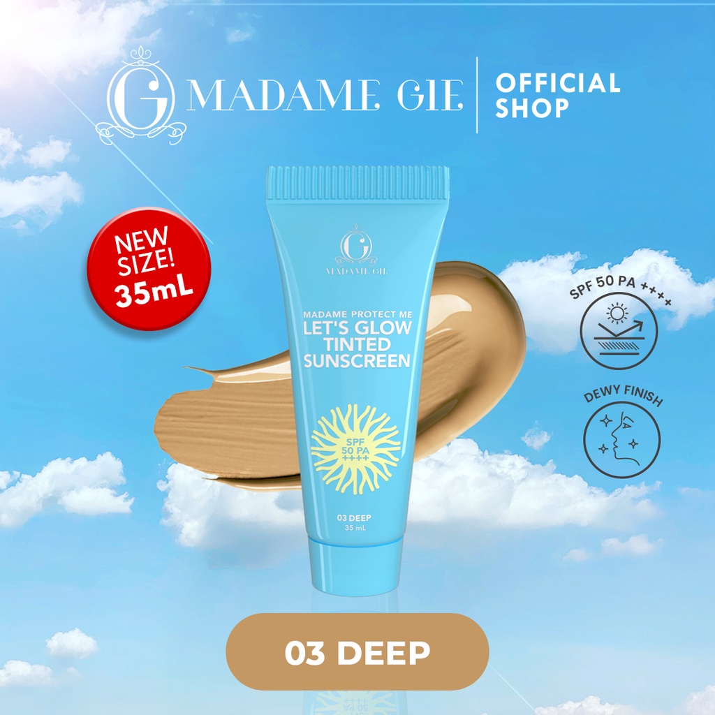 Madame Gie Protect Me Lets Glow Tinted Sunscreen SPF50 PA+++ 35ml - 03 Deep