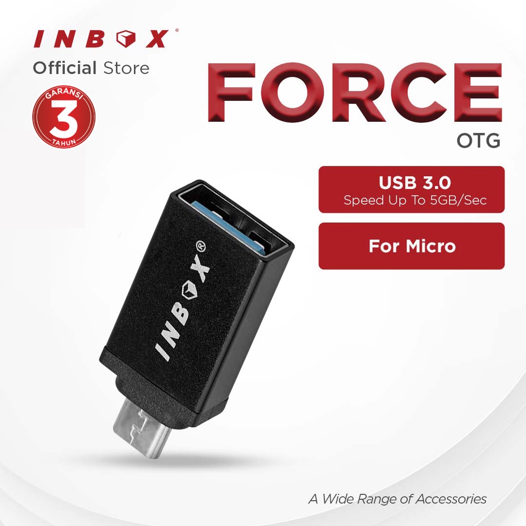 Inbox OTG Converter Force Black - Micro USB to USB