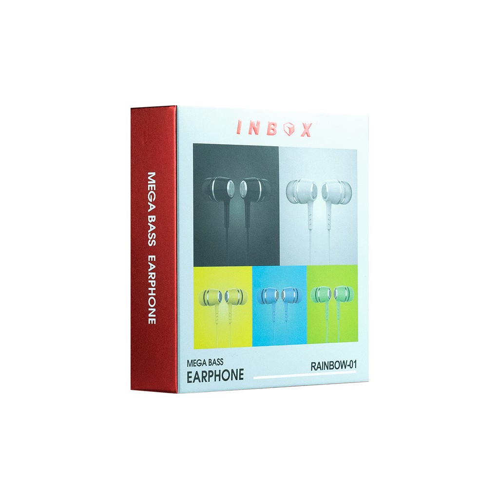 Inbox Earphone Rainbow 01 (Handsfree Macaron)