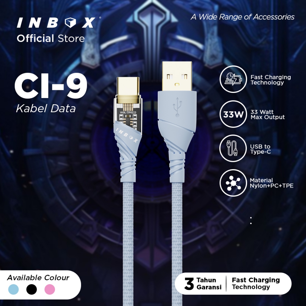 Inbox Kabel Data CI-9 - Type C 33W Fast Charging