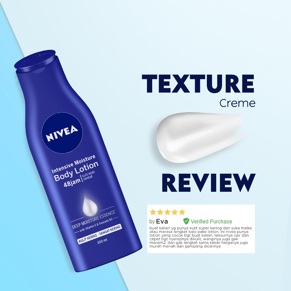 Nivea Body Lotion 190ml - Intensive Moisture 48Jam
