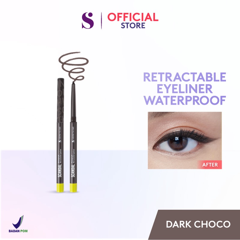 Somethinc Scandal Waterproof Retractable Liner - Dark Choco