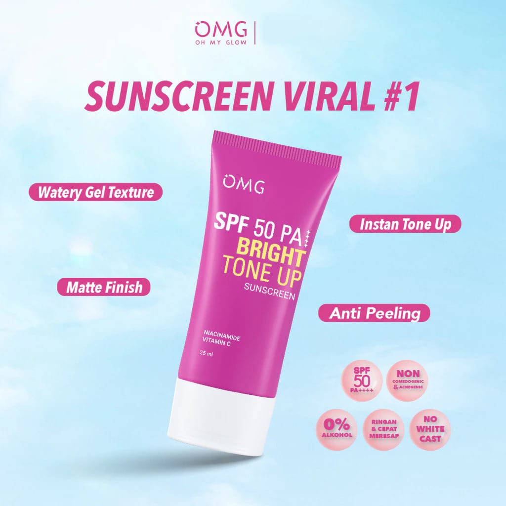 Oh My Glow Bright Tone Up Sunscreen SPF50 PA++++ 25ml (OMG)