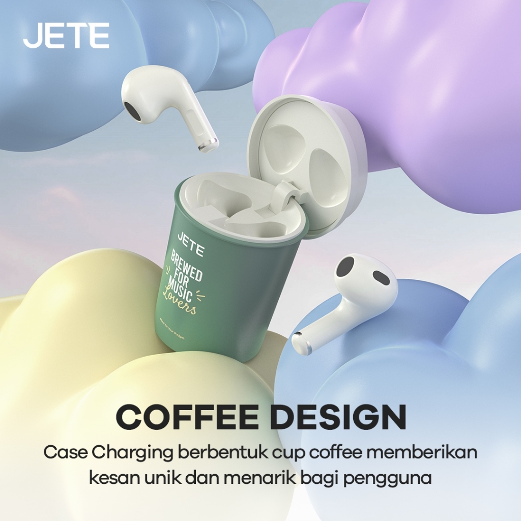 JETE Handsfree Bluetooth TWS FS2 Green - Brewed For Music Lovers 300mAh
