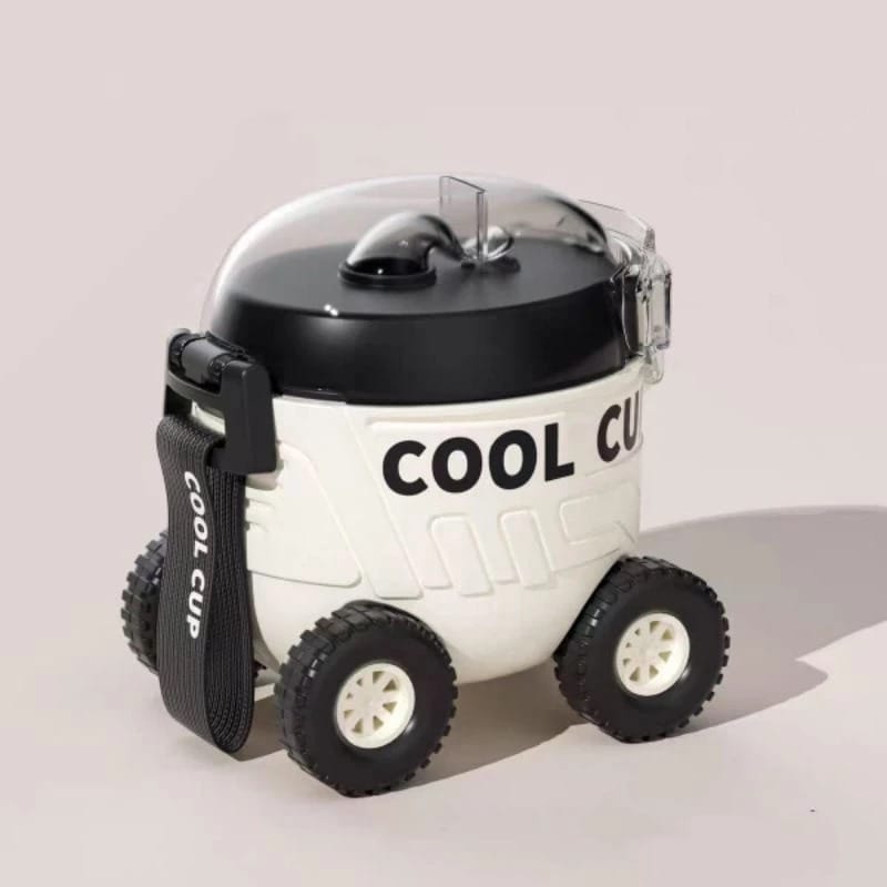 Botol Minum Anak Bentuk Mobil + Roda 550ml - PUTIH (Free Sedotan dan ...