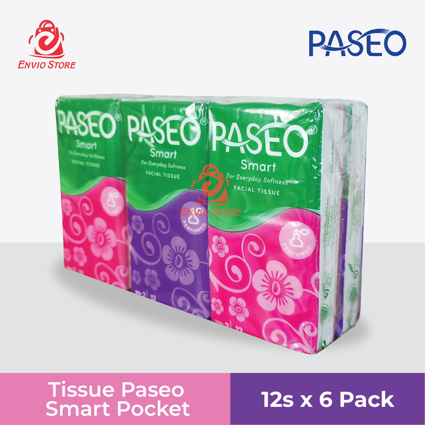 Tissue Paseo SMART Pocket 6pack 12s